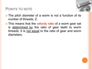 Worm gear design | PPTX