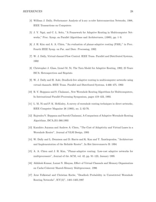 Deadlock Preventive Adaptive Wormhole Routing on k-ary n-cube Interconnection Networks | PDF