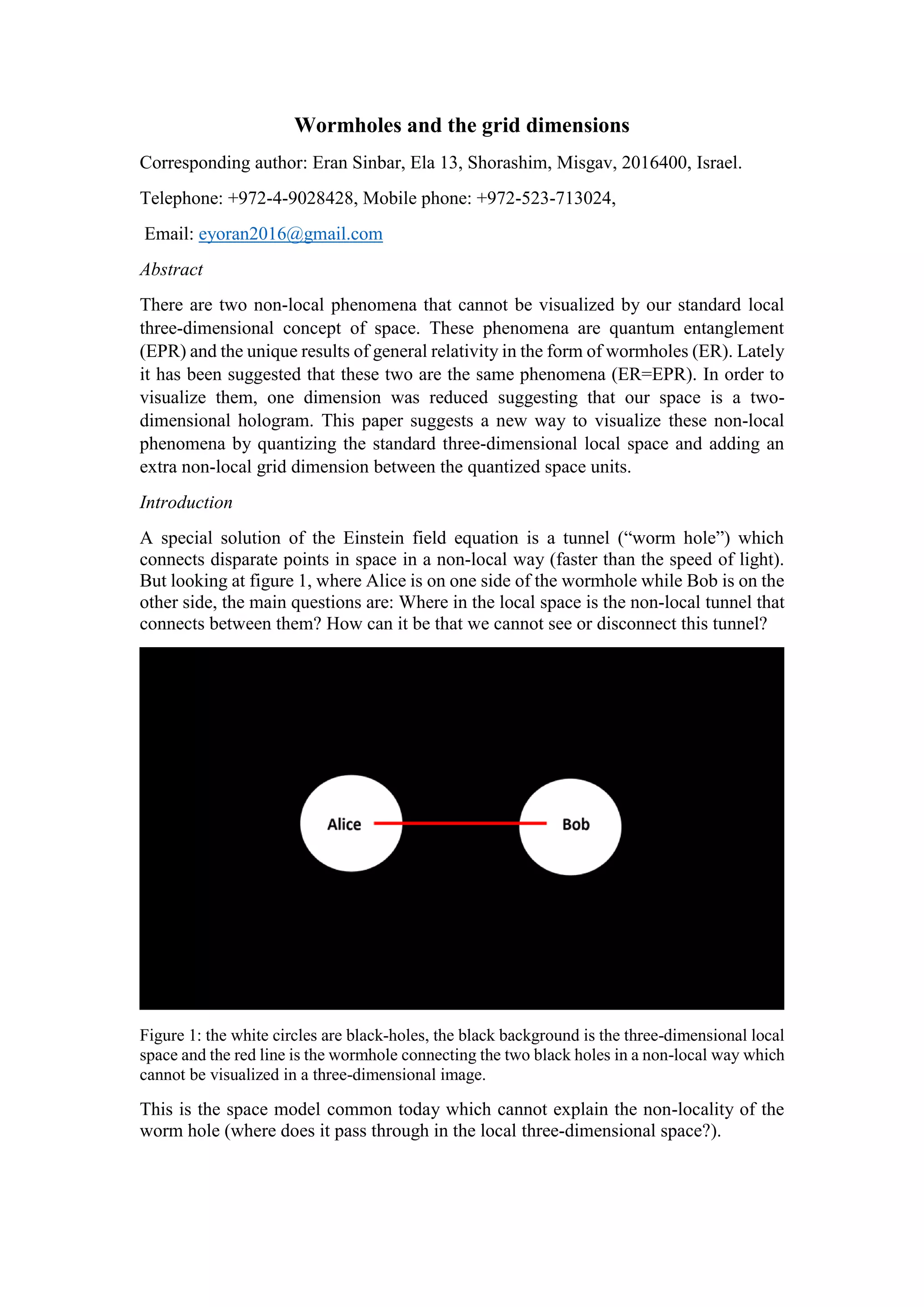 Wormholes and the grid dimensions.pdf