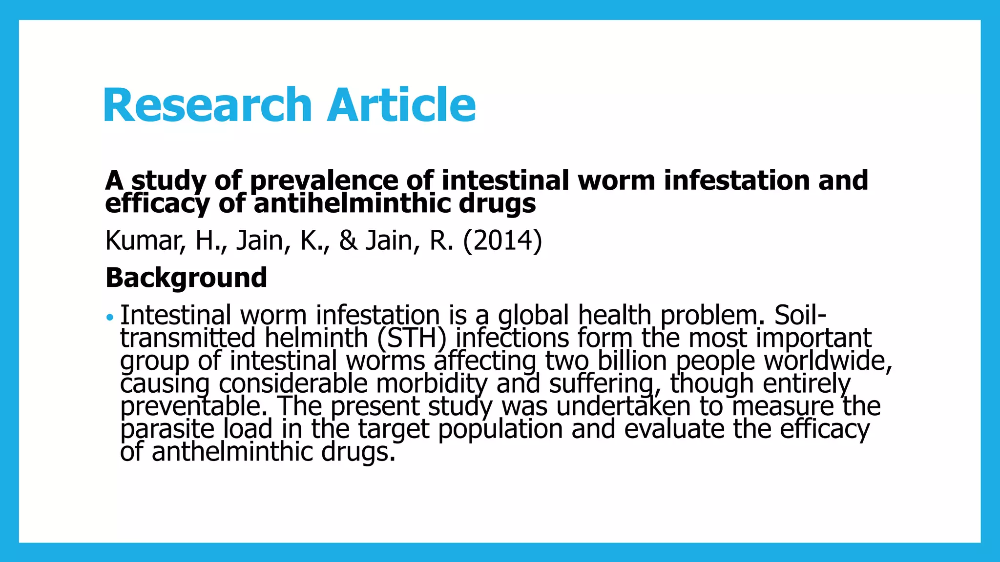 Worm infestation | PDF