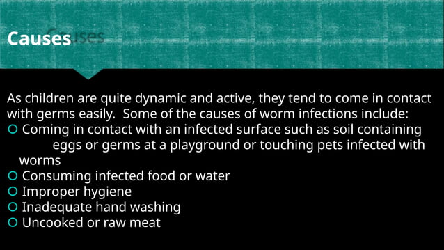 parasitic -worm infestation for health science | PPT