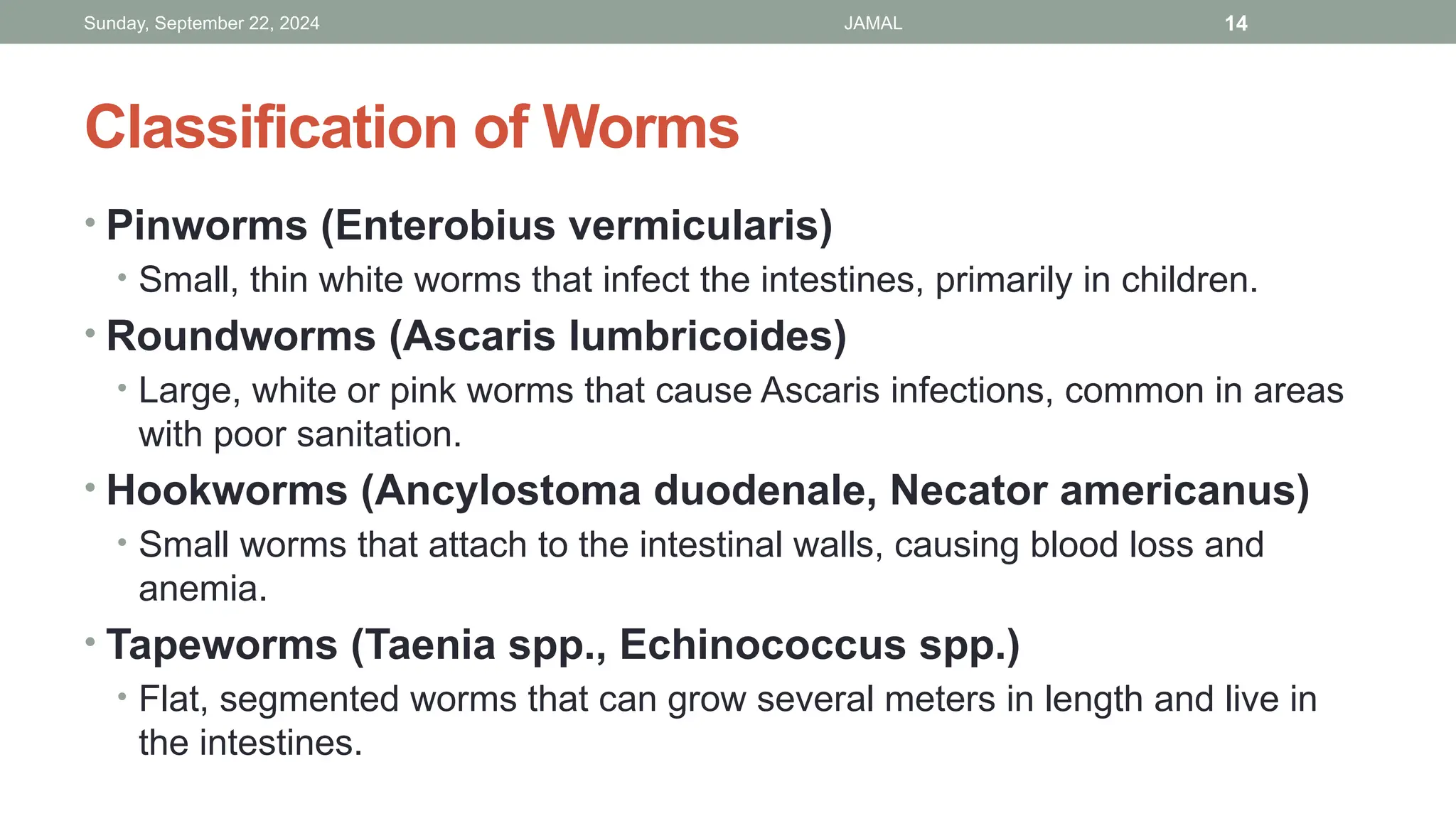 Worm Infestation presentation for nursing .pptx | Infectious Diseases | Diseases and Conditions