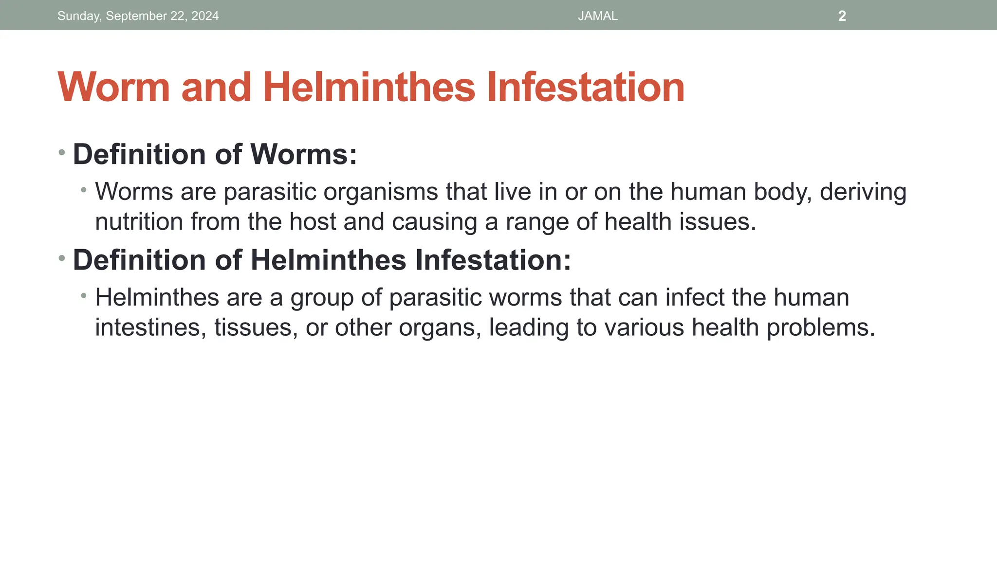 Worm Infestation presentation for nursing .pptx | Infectious Diseases ...