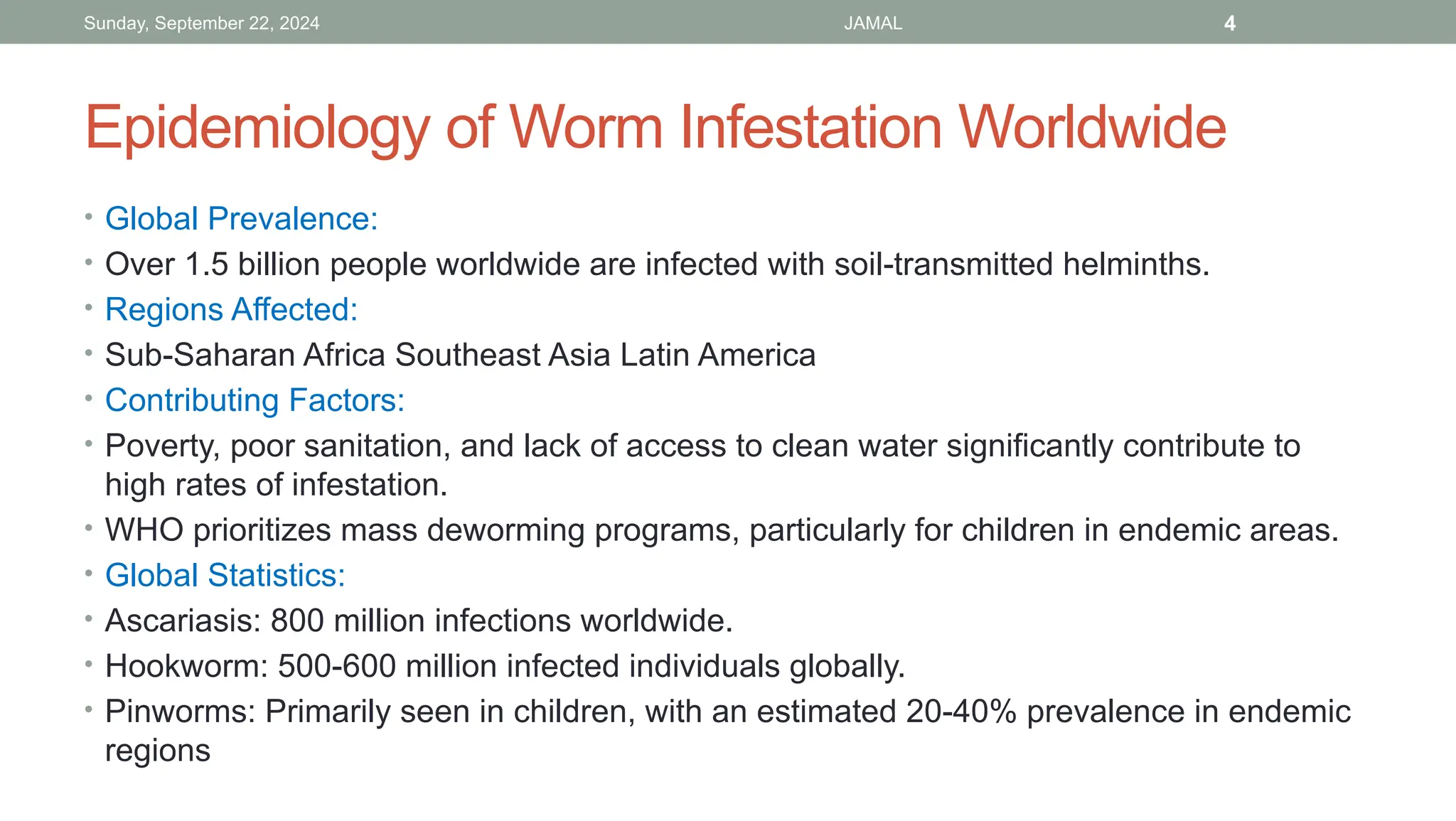 Worm Infestation presentation for nursing .pptx | Infectious Diseases ...