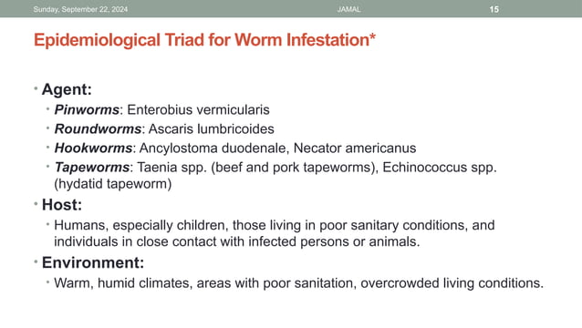 Worm Infestation presentation for nursing .pptx | Infectious Diseases ...