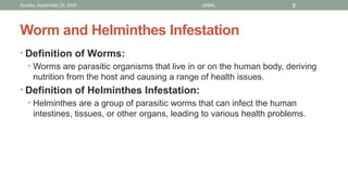 Worm Infestation presentation for nursing .pptx | Infectious Diseases ...