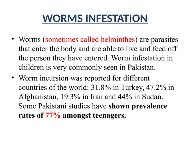 Worm infestation 2.pptx nursing lecture ppt | PPT
