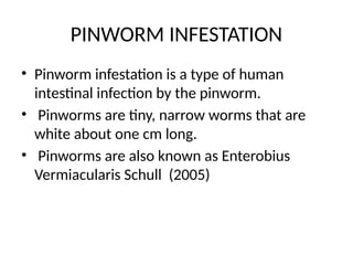 WORM INFESTATION medicine POWER POINT.pptx