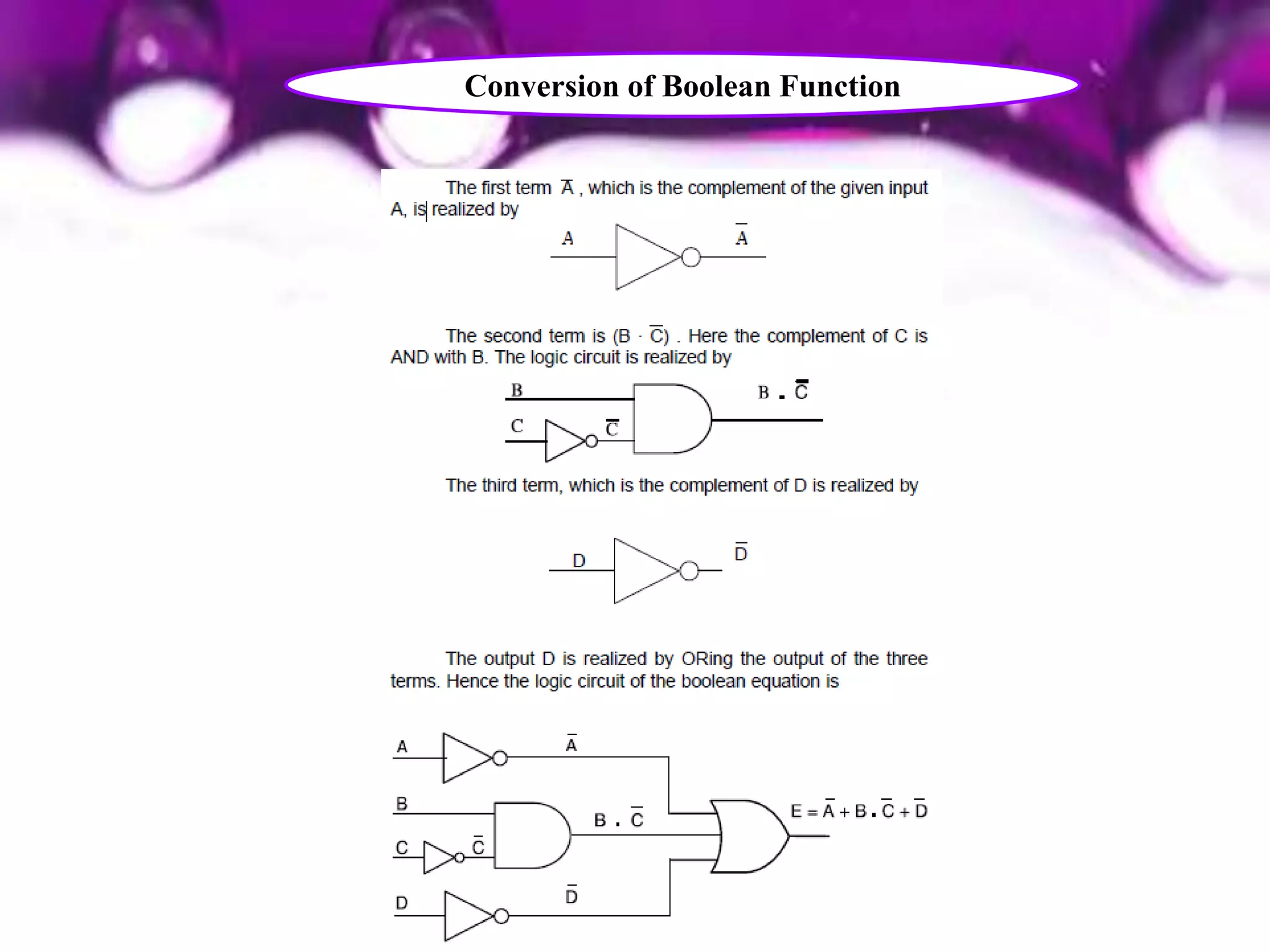 Conversion of Boolean Function - R.D.Sivakumar | PPT
