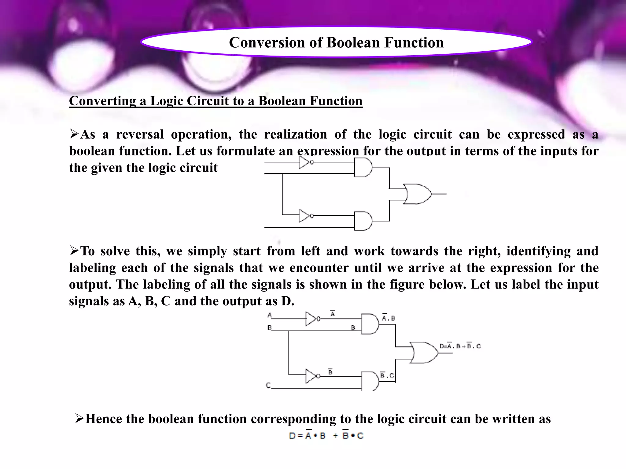 Conversion of Boolean Function - R.D.Sivakumar | PPT
