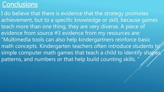 How does educational games help a young child's mathematical skills? | PPT