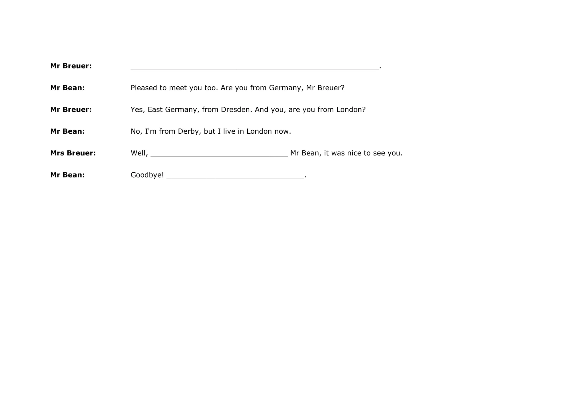 Worsheet greetings | DOCX