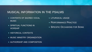 Worship and the Psalms | PPTX
