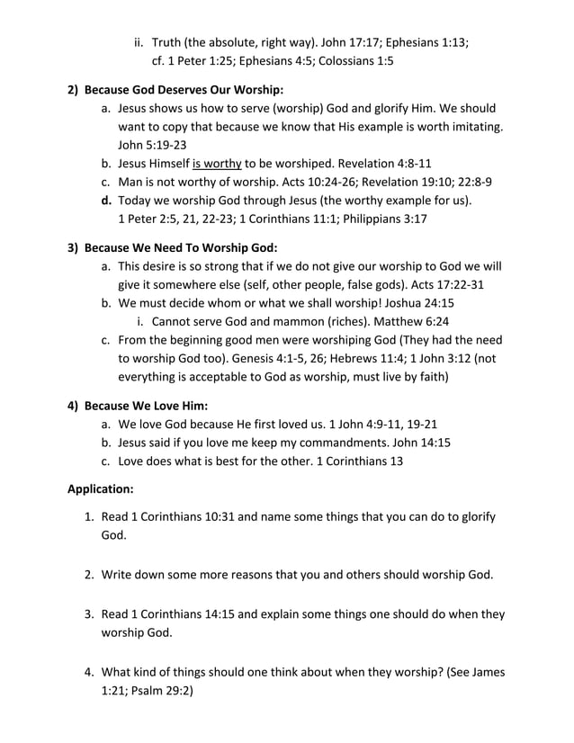 Worship Bible Study Introduction | DOCX