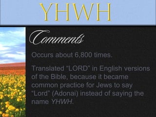 Worship Focus Yahweh | PPT