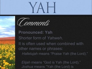 Worship Focus Yahweh | PPT