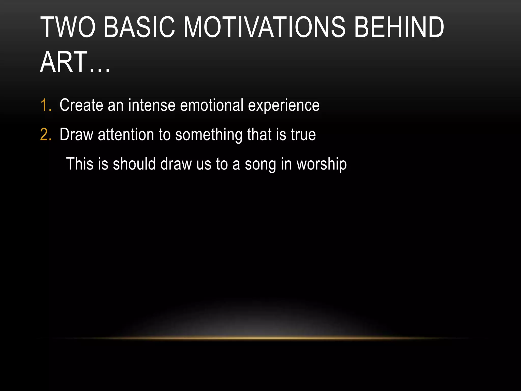 Worship Music - less is more | PPTX