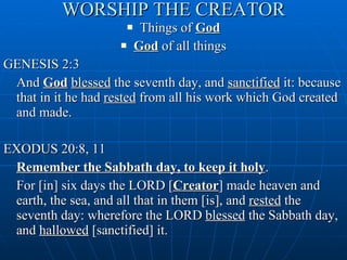 Worship The Creator | PPT