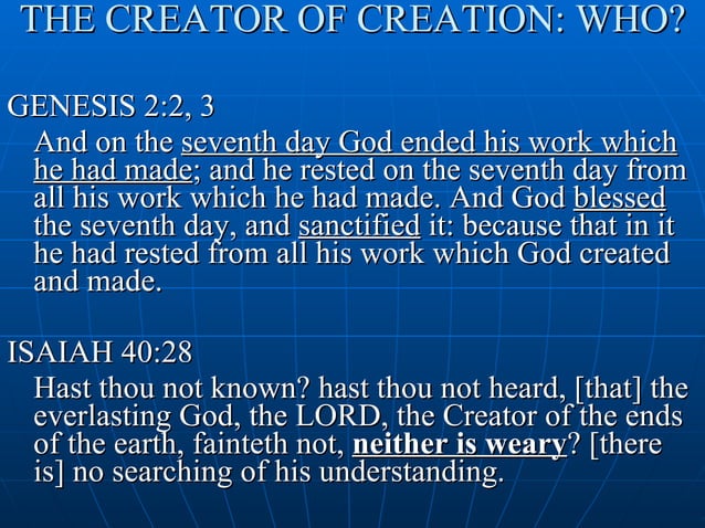 Worship The Creator | PPT