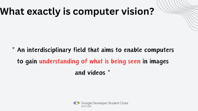 Computer Vision Bootcamp: First Worshop | PPT