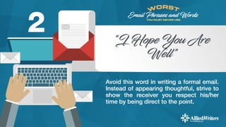 Worst Email Phrases and Words You Must Never Use | PDF
