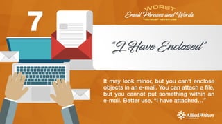 Worst Email Phrases and Words You Must Never Use | PDF