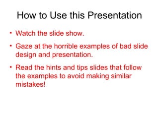 Worst presentation ever | PPT