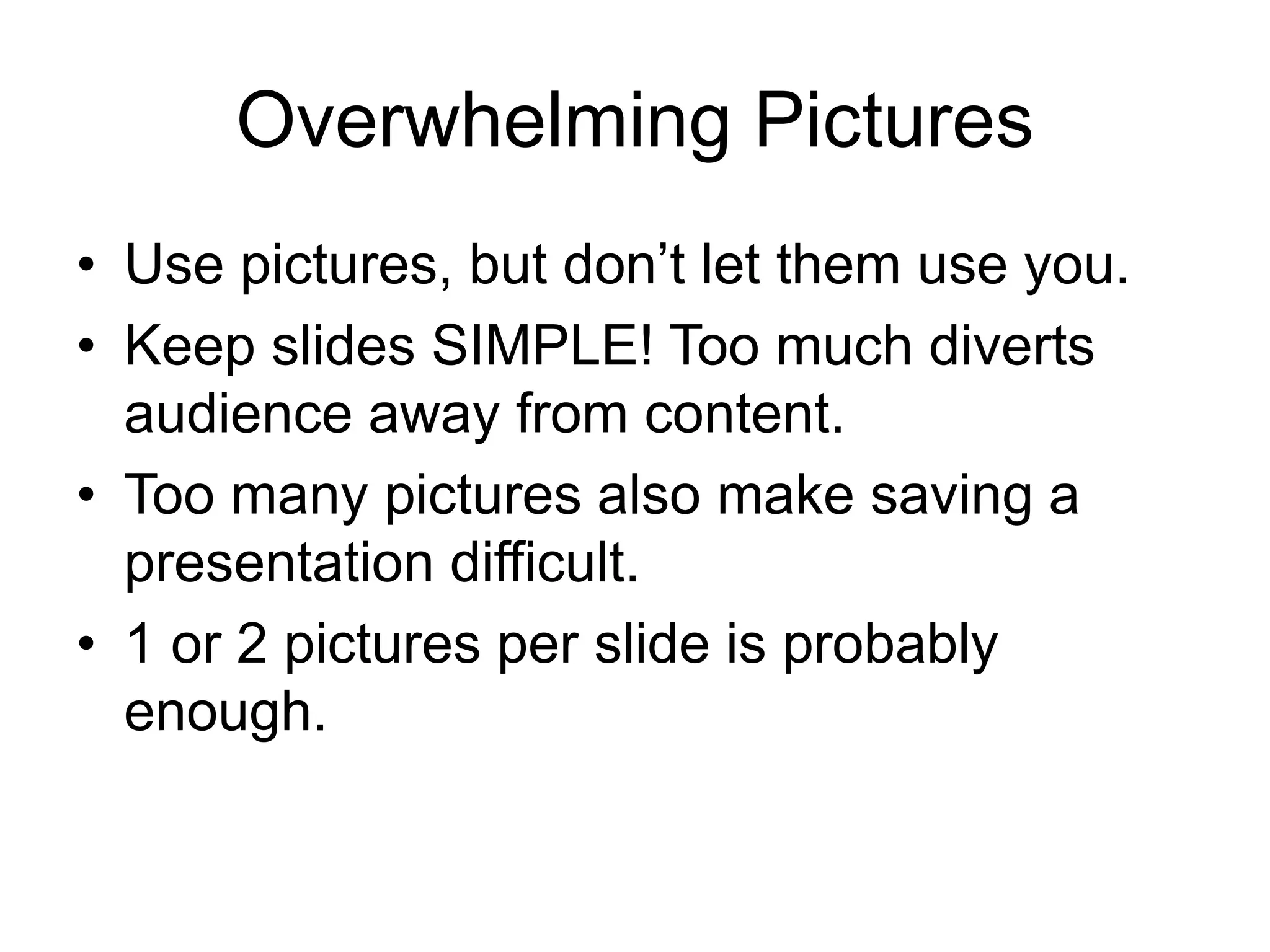 What to avoid while making power point | PPT