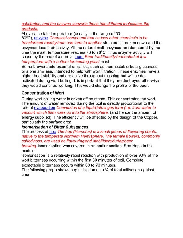 Wort boiling | DOCX | Chemistry | Science