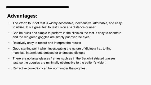 worth 4 dot test.pptx | Eye and Vision Conditions | Diseases and Conditions