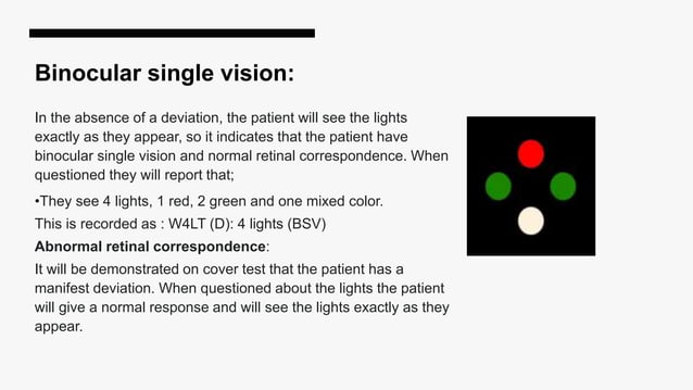 worth 4 dot test.pptx | Eye and Vision Conditions | Diseases and Conditions