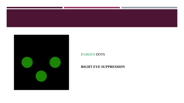 WORTH FOUR DOT TEST.pptx | Eye and Vision Conditions | Diseases and ...