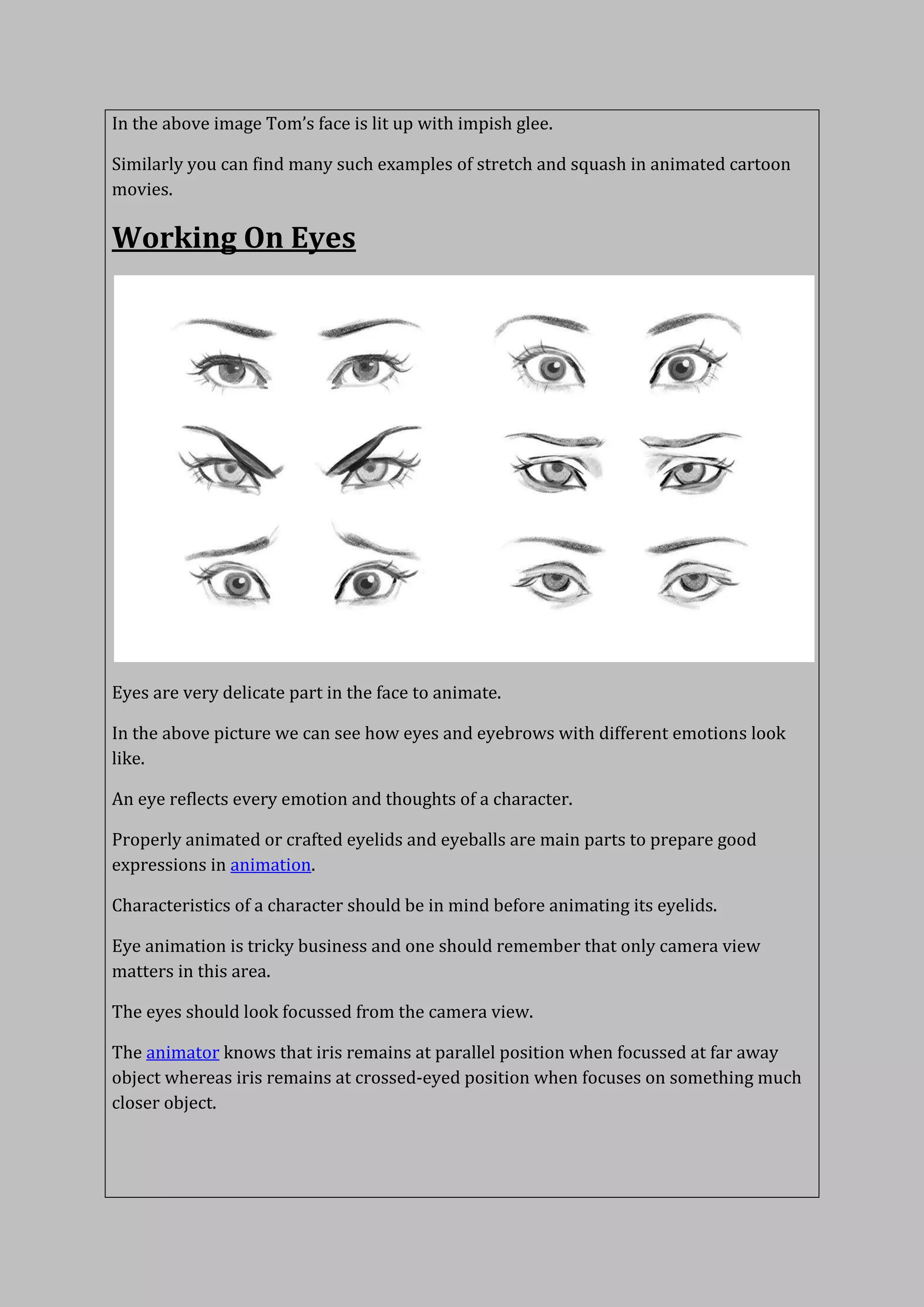 Skillful Use of Facial Expressions In Animation | PDF