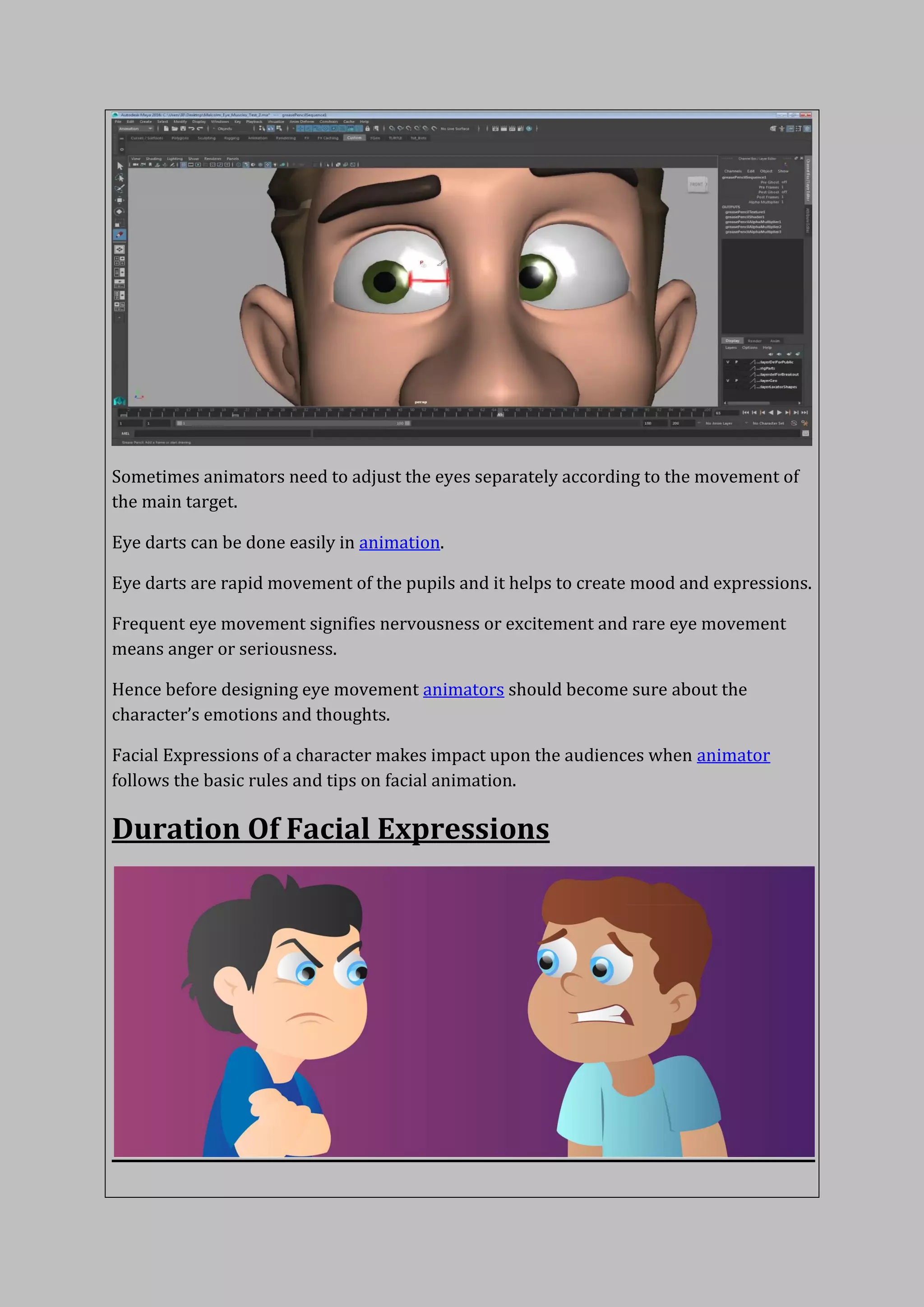 Skillful Use of Facial Expressions In Animation | PDF