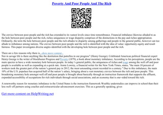 Worthy And Unworthy Poor | PDF