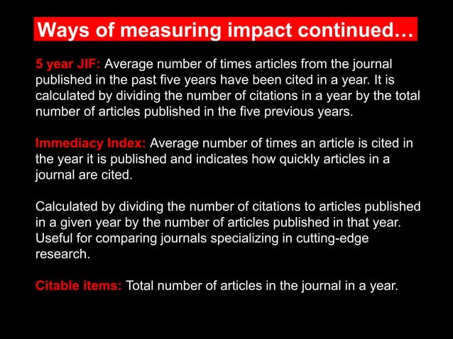 WoS 3 Journal Citation reports | PPTX | Publishing Industry | Industries