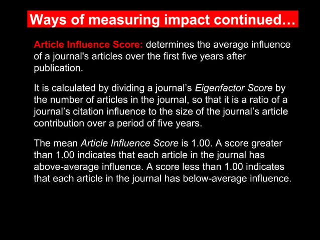 WoS 3 Journal Citation reports | PPTX | Publishing Industry | Industries