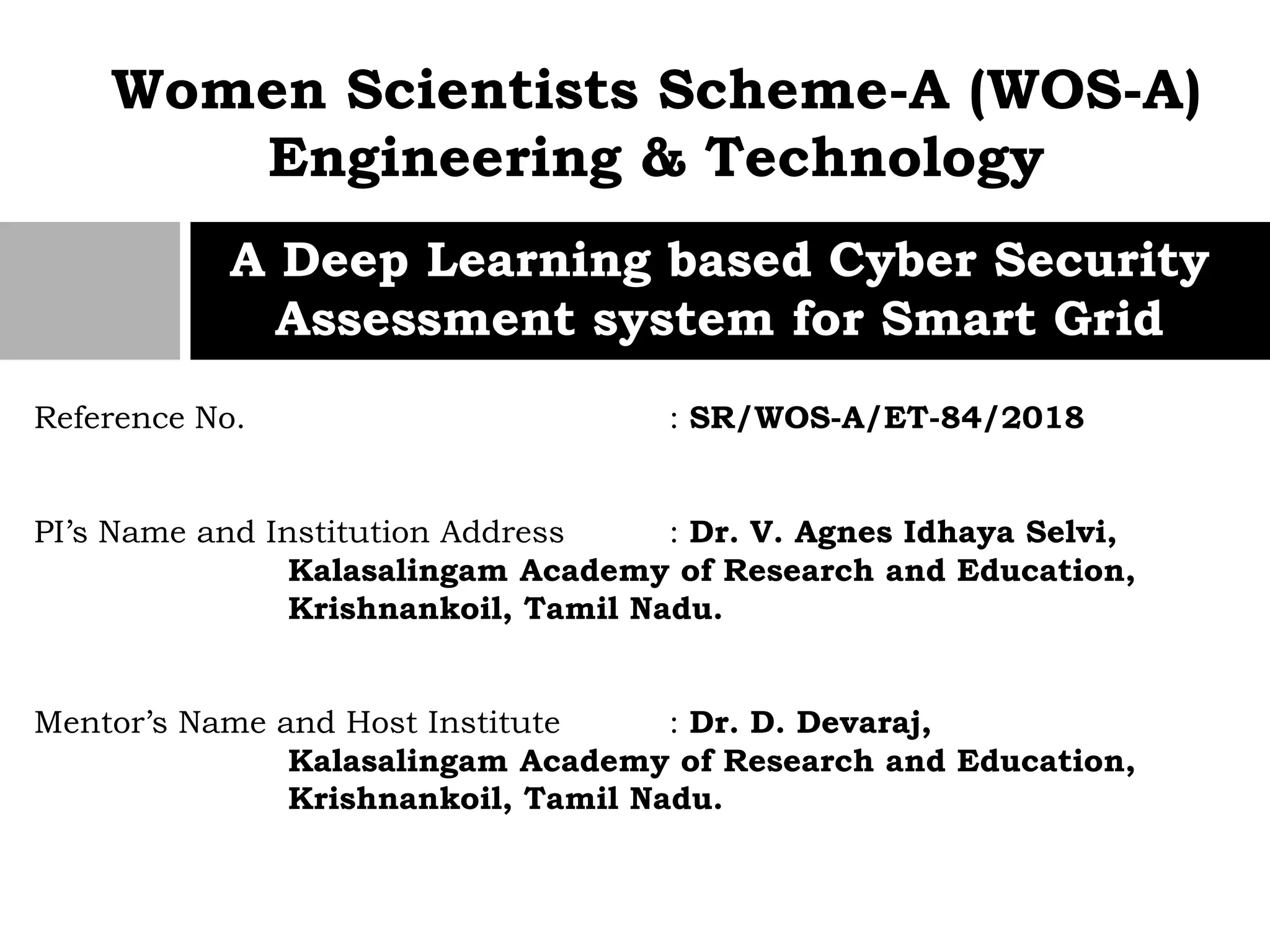 WOMEN SCIENTIST SCHEME ENGINEERING AND TECHNOLOGY | PPTX