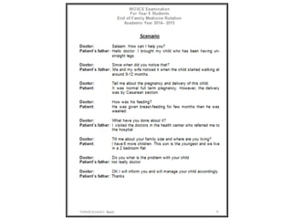 THE WATCHED STRUCTURED CLINICAL EXAMINATION (WASCE) AS A TOOL OF ...