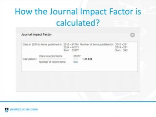 Finding Journal Impact Factor using Journal Citation Reports | PPTX