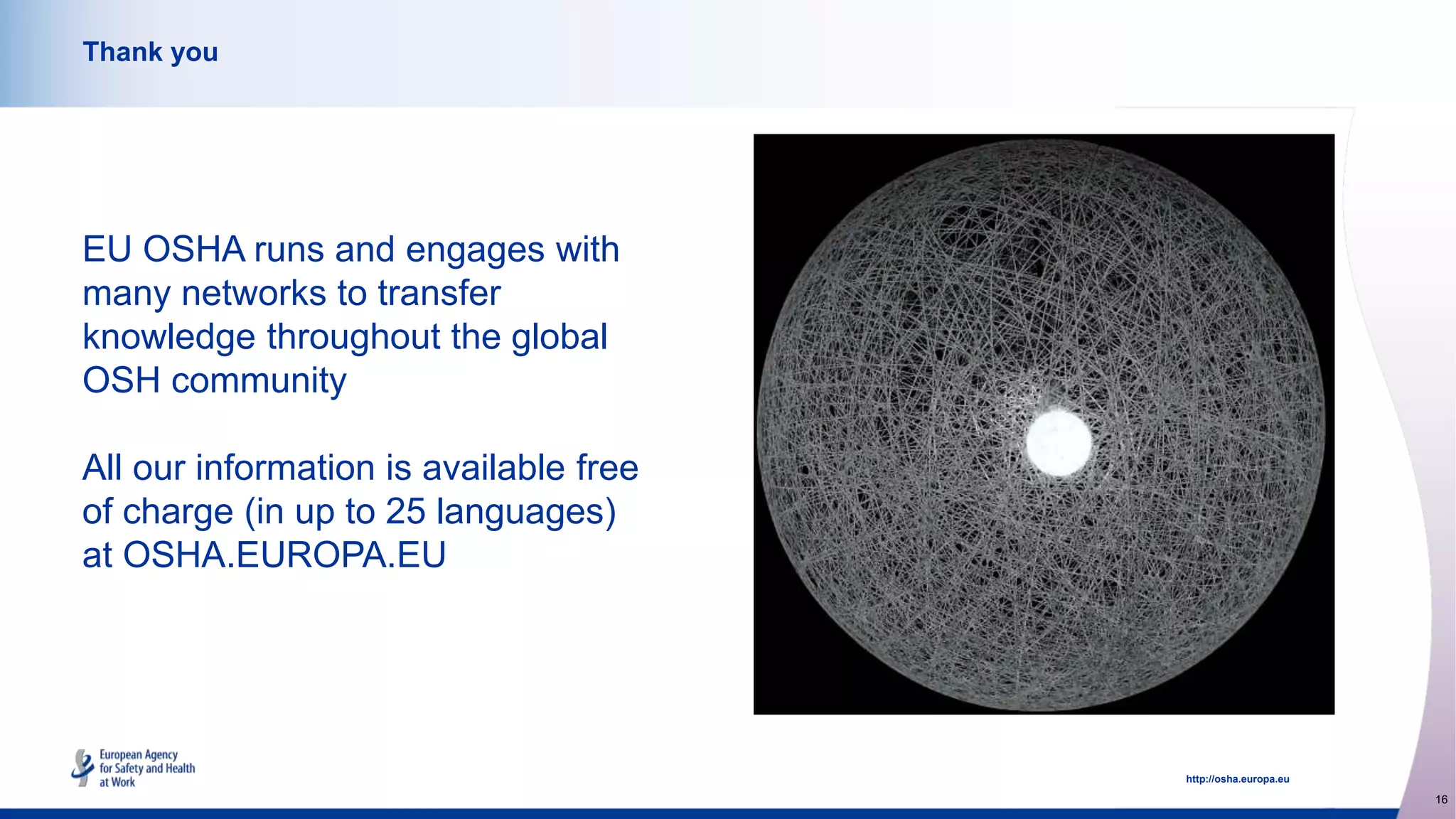 Networking for knowledge transfer in occupational safety and health ...