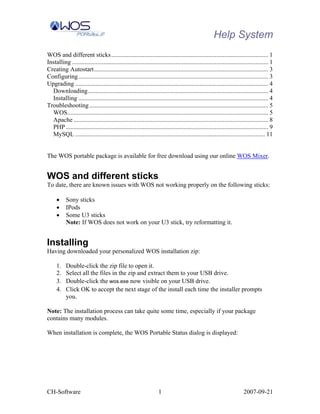 Wos portable help | PDF