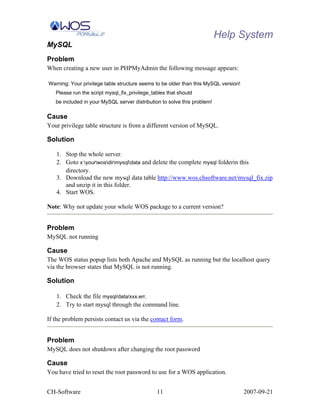 Wos portable help | PDF