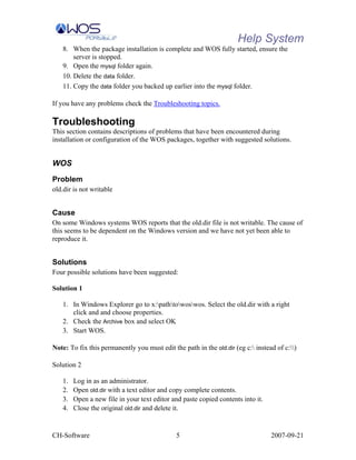 Wos portable help | PDF
