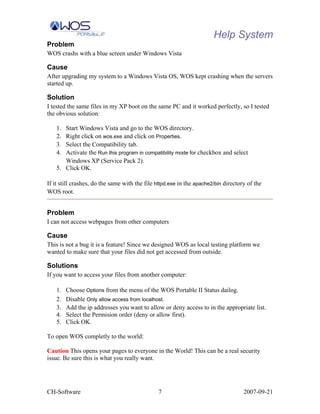 Wos portable help | PDF