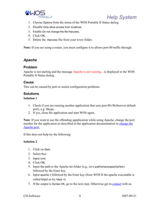 Wos portable help | PDF