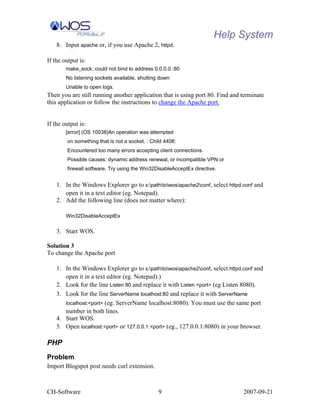 Wos portable help | PDF