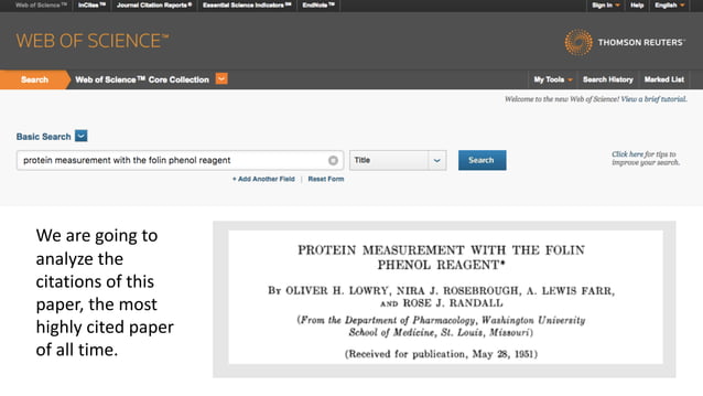 Analyzing Citations using Web of Science | PPT
