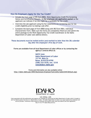 Wotc info brochure | PDF