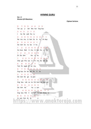 Not angka lagu nasional | PDF